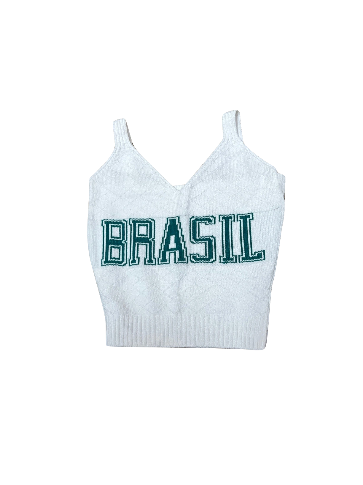 Brazil Crop Knit Top White – BKN FROM RIO | BIKINI BUS